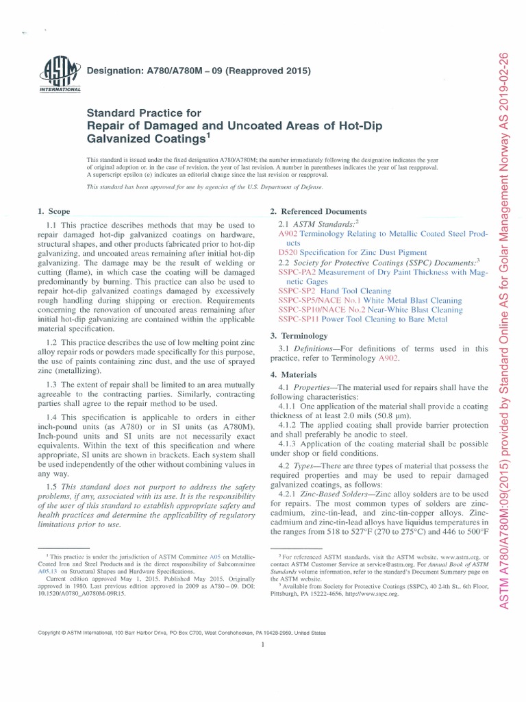 Astm A780 | PDF