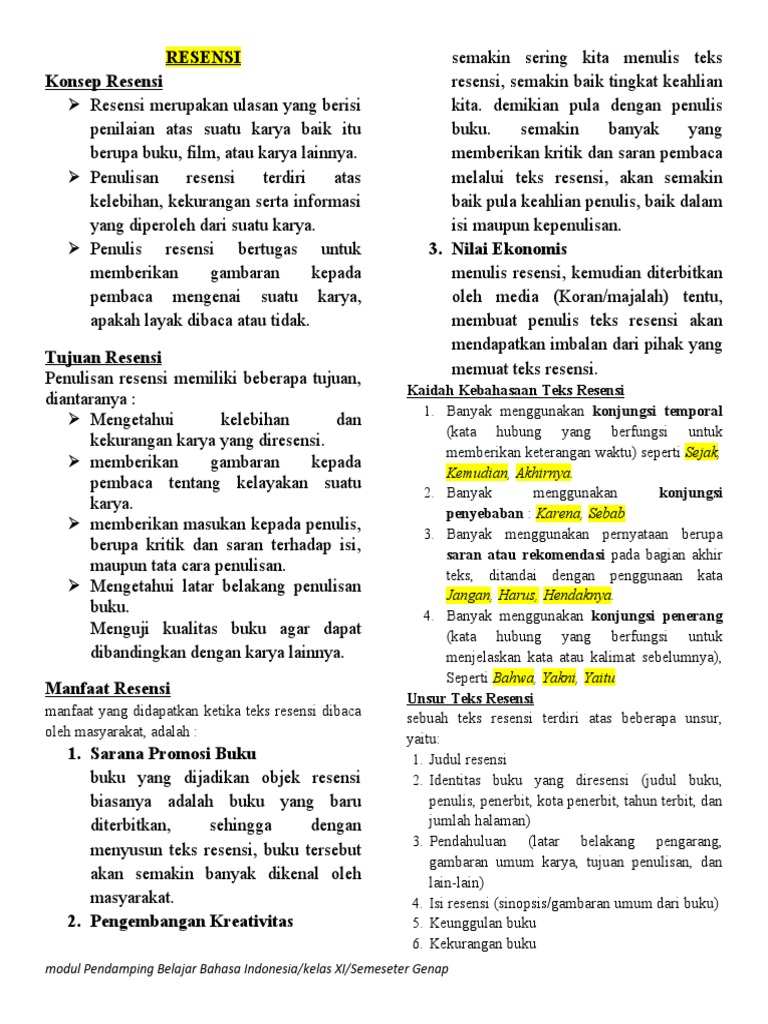 Panduan Lengkap Menulis Resensi Karya | PDF