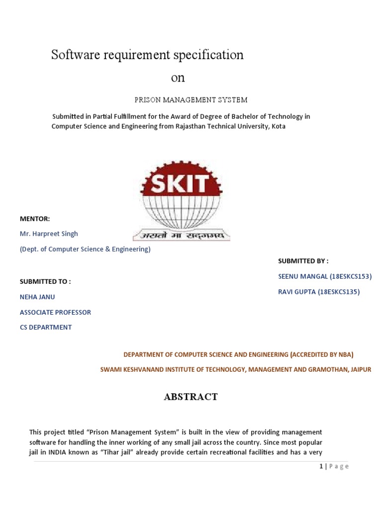 SRS Project | PDF | Html | World Wide Web