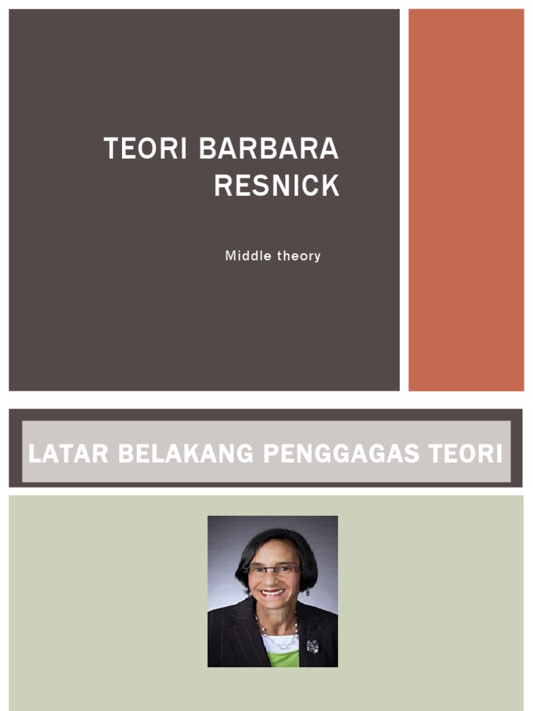 Teori Barbara Resnick | PDF | Self Efficacy | Behavioural Sciences