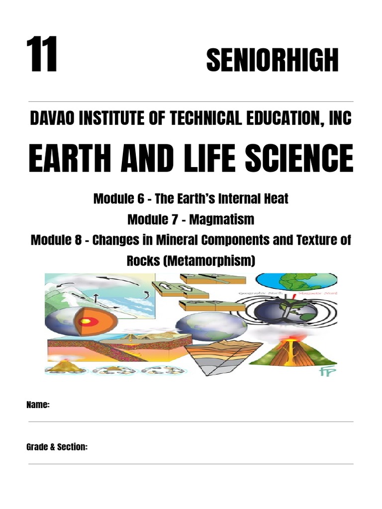 Module 6-8 - EARTH AND LIFE SCIENCE | PDF | Magma | Earth