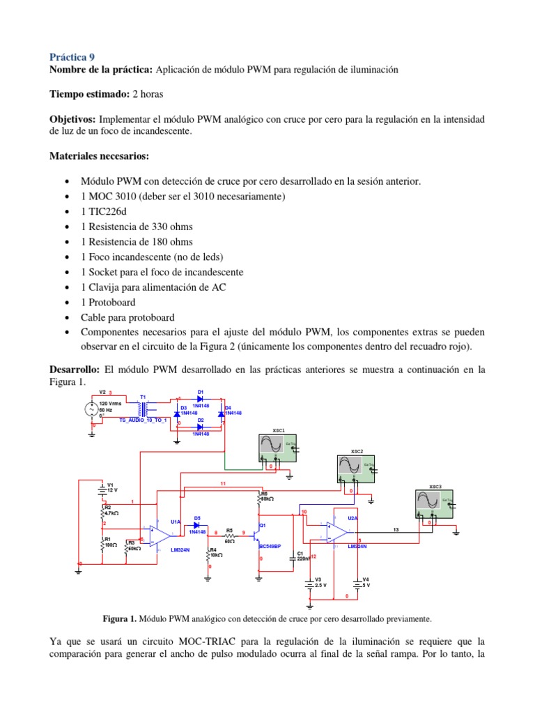 Práctica 9 - PWM - MOC - TRIAC | PDF | Informática | Electromagnetismo