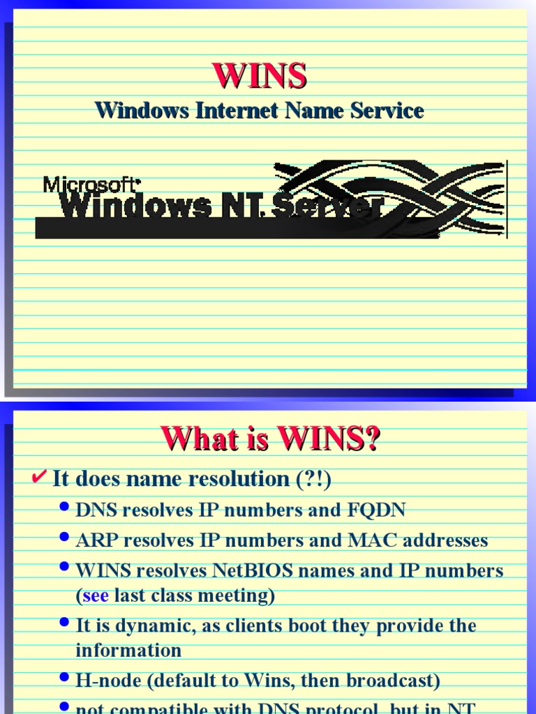 Windows Internet Name Service | PDF | Ip Address | Domain Name System