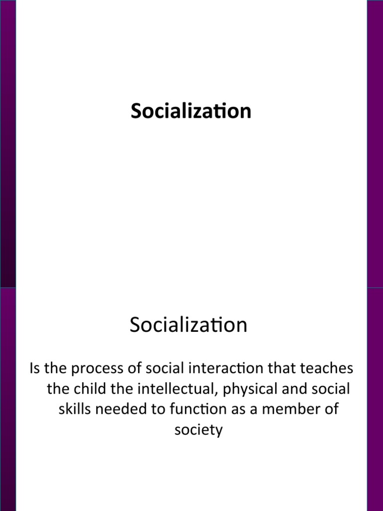Theories of Socialization | PDF | Socialization | Self Concept