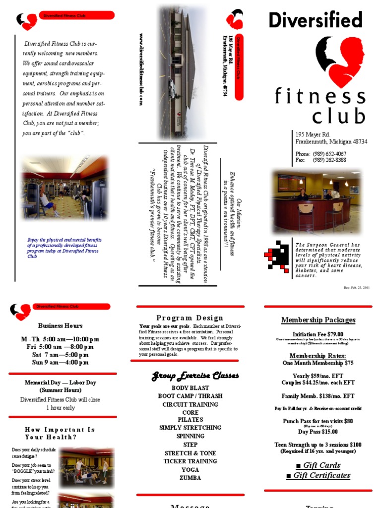 2011 Brochure | PDF | Physical Fitness | Recreation