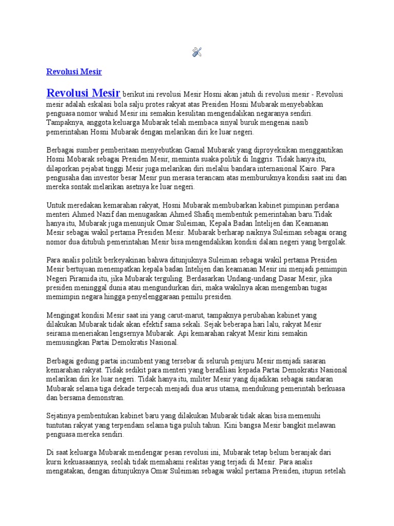 Revolusi Mesir | PDF