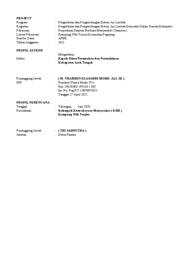 Rab Swakelola MCK Komunal (27 Unit MCK) | PDF
