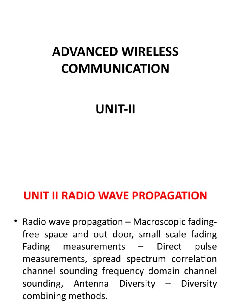 Understanding Radio Wave Propagation Through Reflection, Diffraction and Scattering | PDF ...