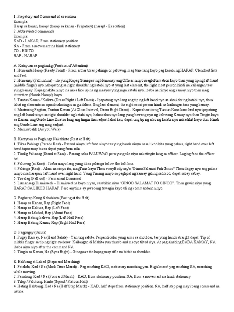 Marching Commands | PDF