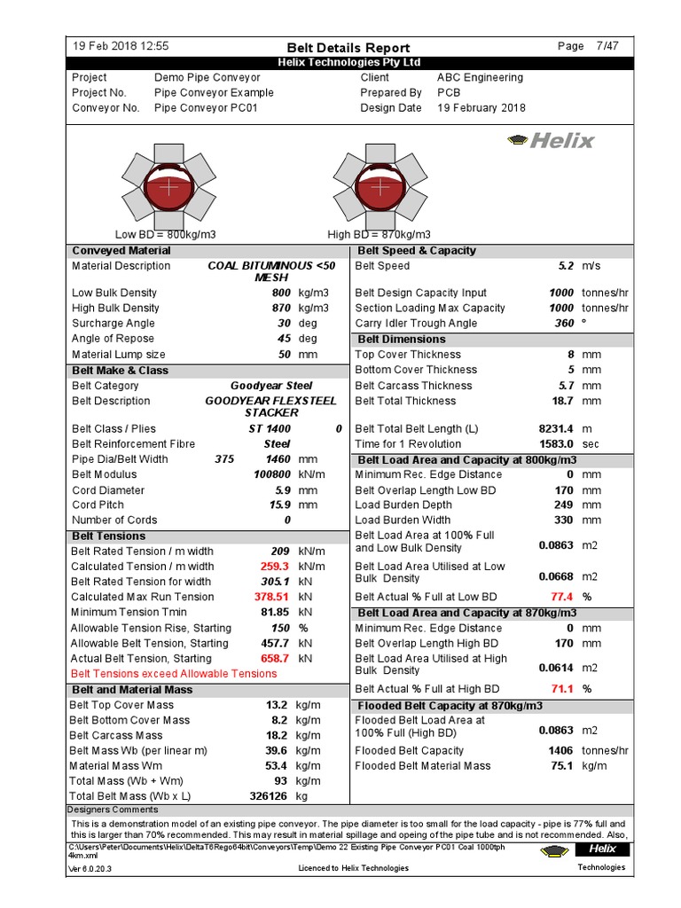 Report Helix Pipe | Download Free PDF | Belt (Mechanical) | Mechanical ...