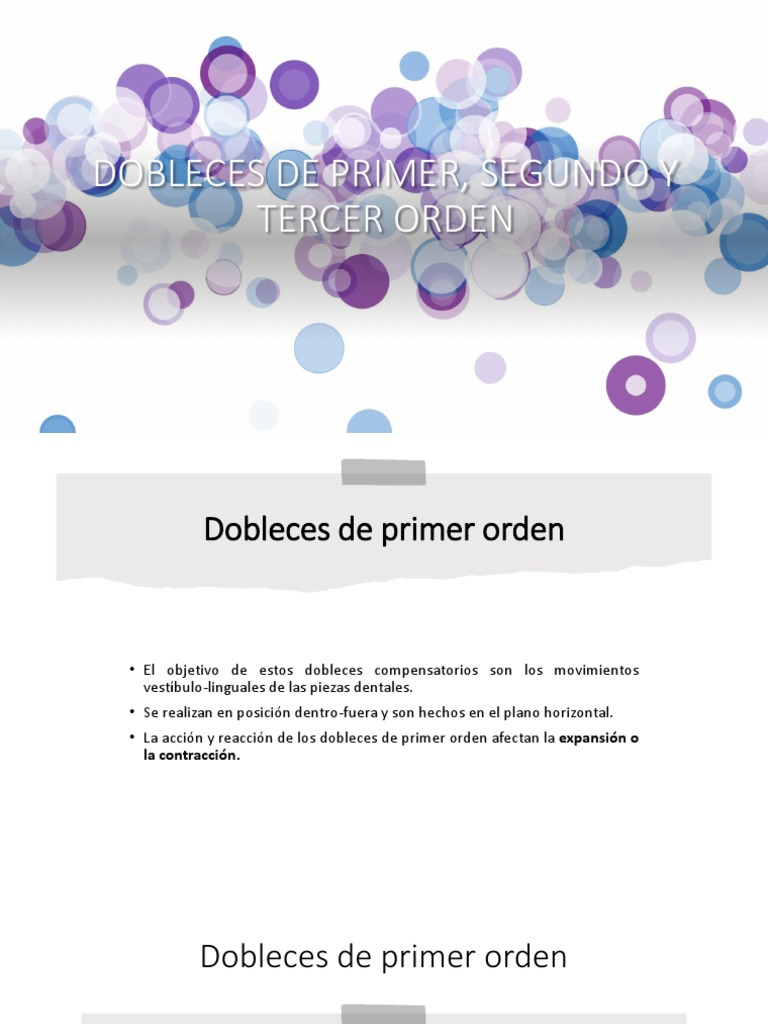 Dobleces en Ortodoncia: Tipos y Funciones | PDF | Ortodoncia | Diente