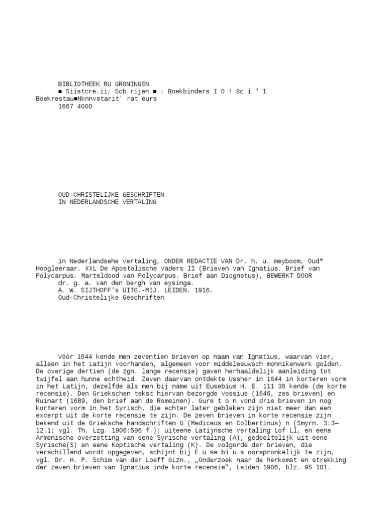 Apostolische Vaders II OCG 1916 | PDF