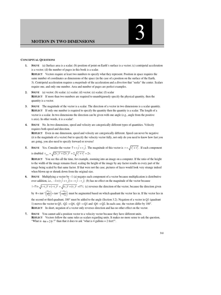 Motion in Two Dimensions: Onceptual Uestions | PDF | Acceleration ...