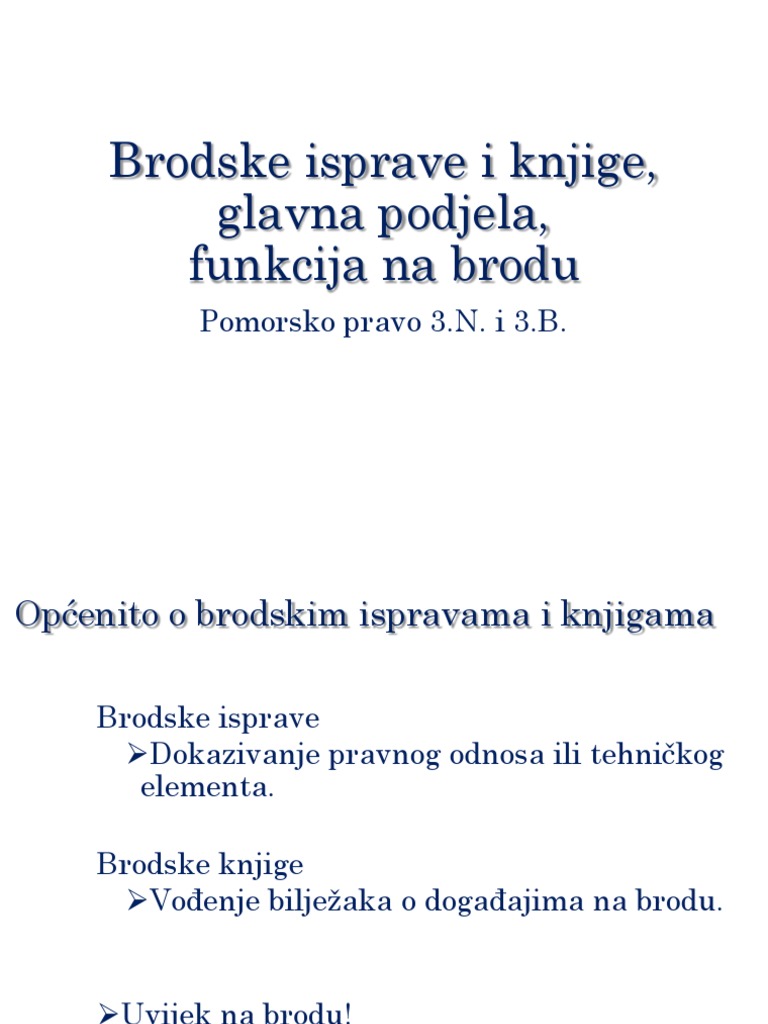 Brodske Kjige I Isprave | PDF