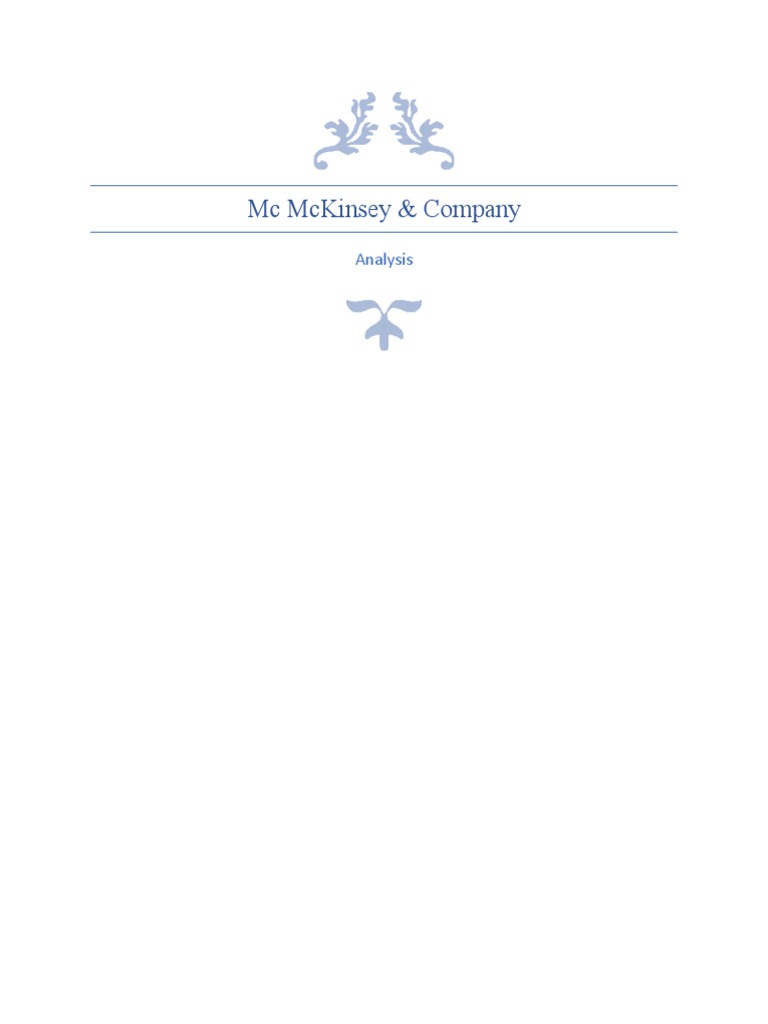 Mckinsey Analysis Pdf Mc Kinsey Company Marketing