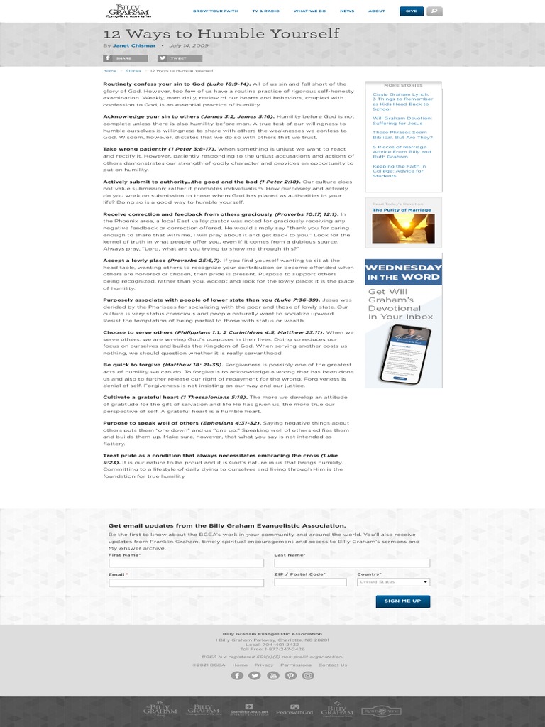 12 Ways To Humble Yourself | PDF | Humility | Forgiveness