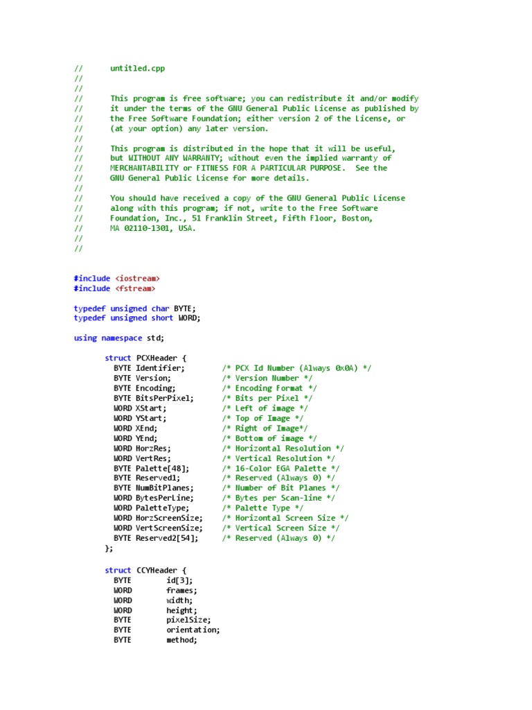 Include Include Typedef Unsigned Char Typedef Unsigned Short Using Namespace Struct Pdf 9072