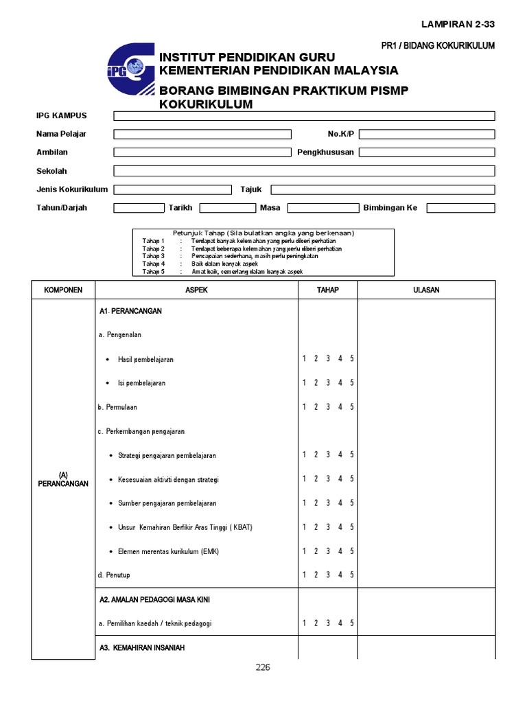 5.borang PR 1 Koko | PDF
