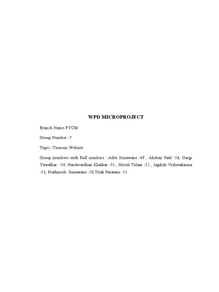 WPD Report | PDF | Tag (Metadata) | Html Element
