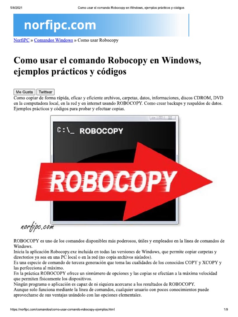 Como Usar El Comando Robocopy en Windows, Ejemplos Prácticos y Códigos ...