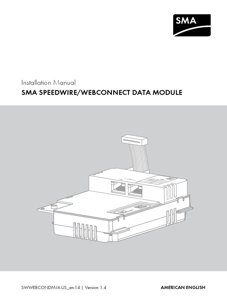 Installation Manual: Sma Speedwire/Webconnect Data Module | PDF ...