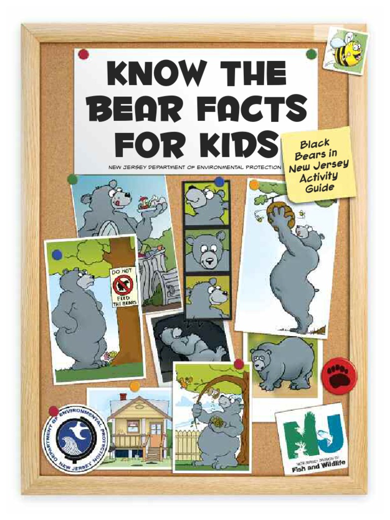 Know The Bear Facts For Kids: Black Bears in New Jers Ey Activity Guide ...