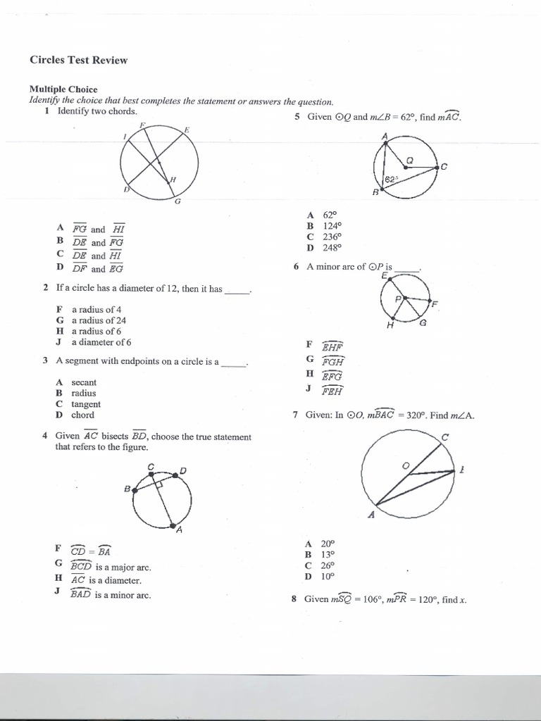 Chapter 10 Test Review and Answers | PDF