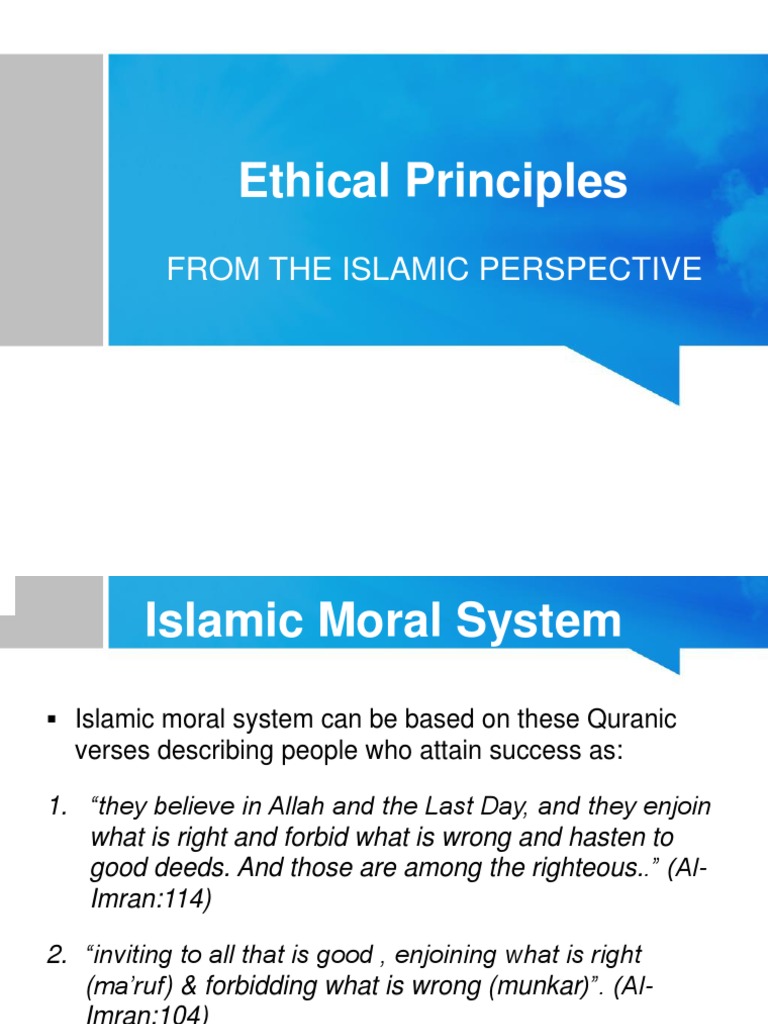 Islamic Ethical Principles in Counseling: Unity, Equilibrium, Freewill ...