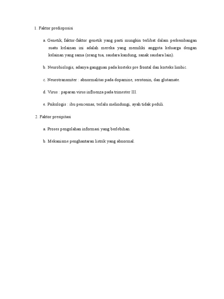 Faktor Predisposisi dan Waham | PDF | Pengembangan Diri