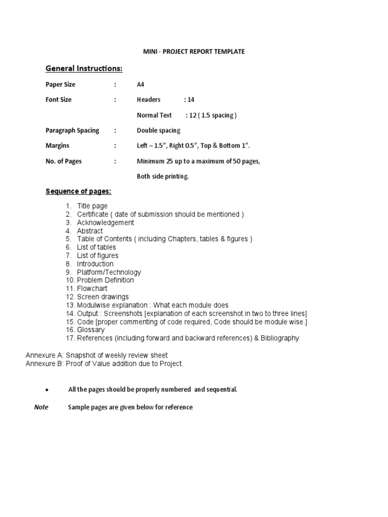 Mini Project Report Template | PDF | Computer Science | Computing