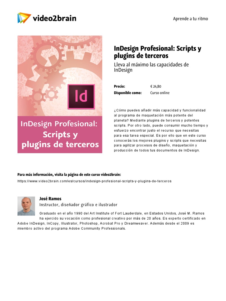 Curso de InDesign: Scripts y Plugins | PDF