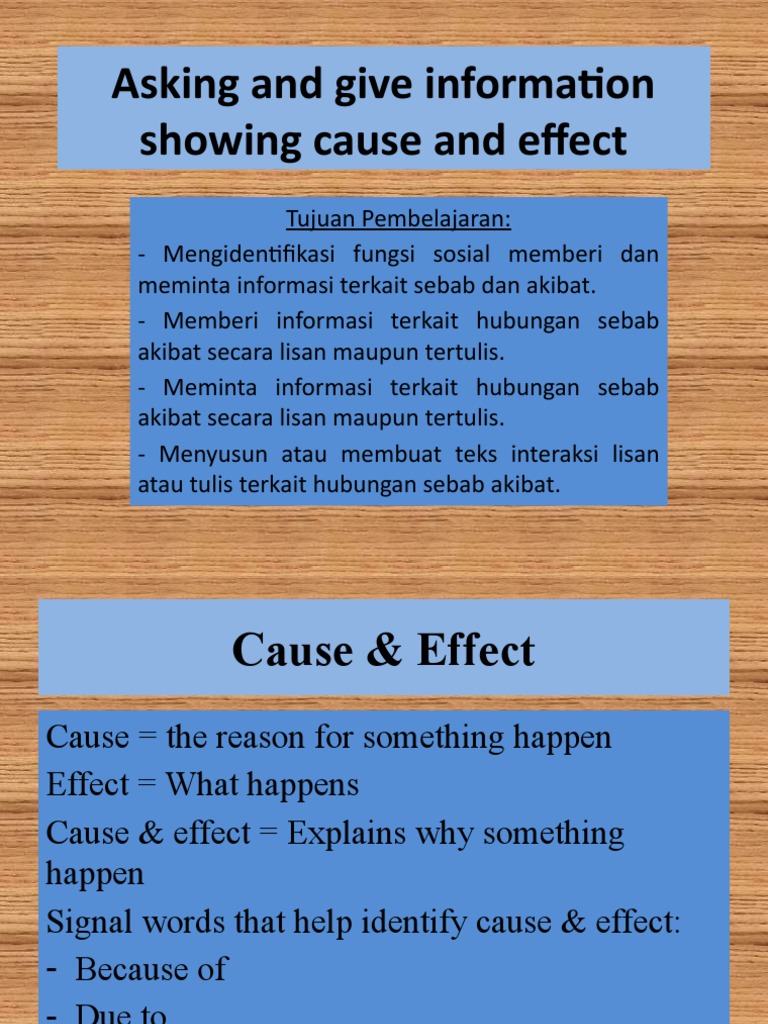 Exploring Cause and Effect Language Through Examples of Giving and ...