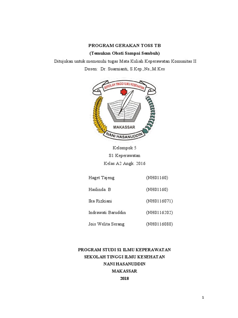 Makalah Toss TB | PDF | Kesehatan Holistik