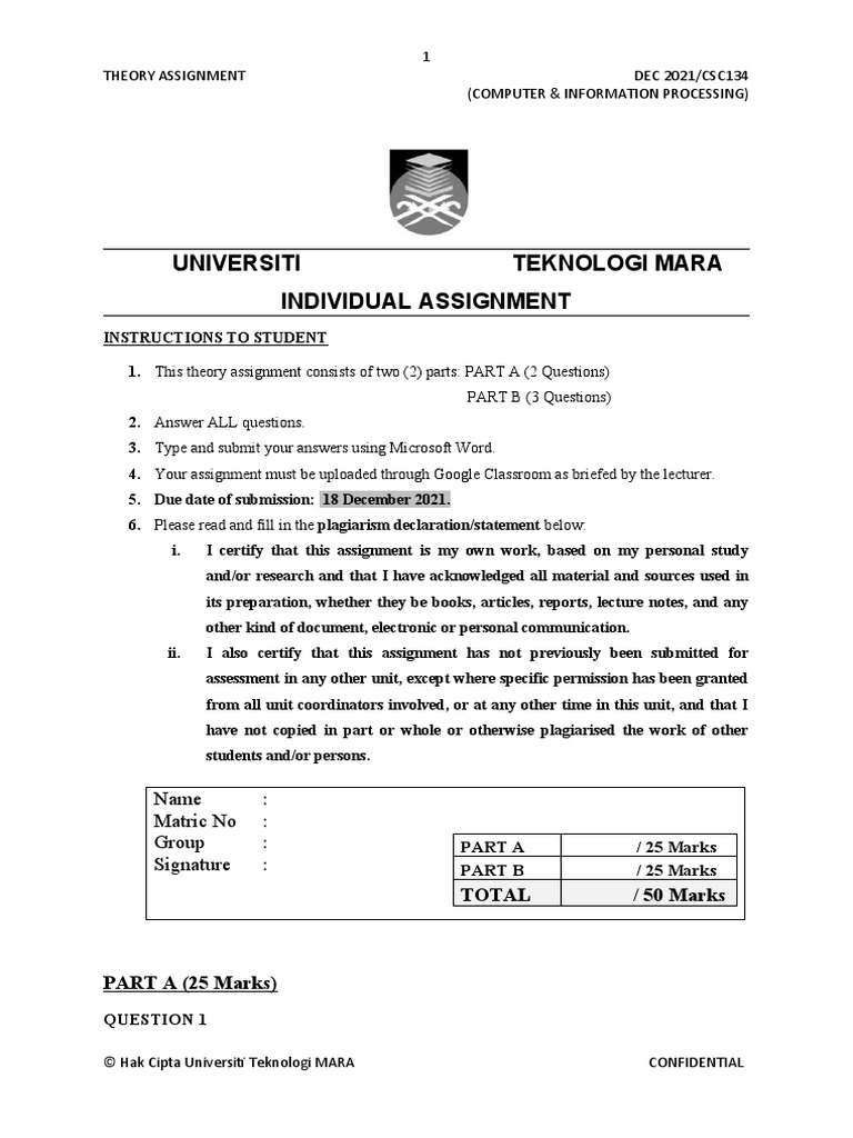Individual Assignment Dec 2021 | PDF | Intelligence (AI) & Semantics | Artificial Intelligence