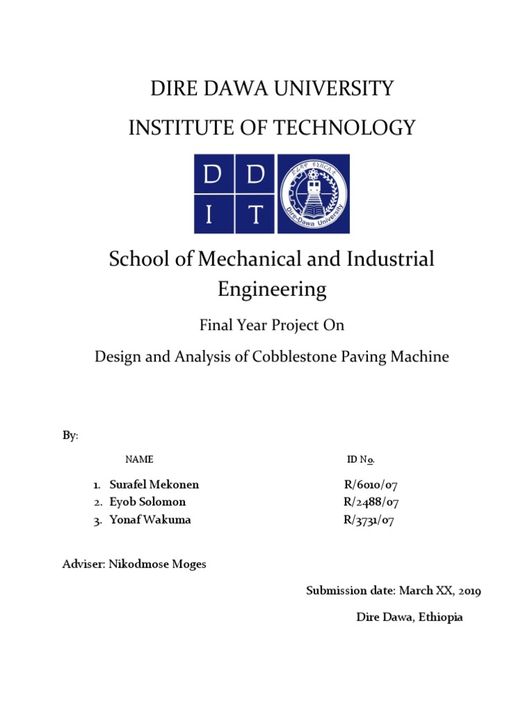 Apl 13,2019 Dire Dawa University Final Format | PDF | Strength Of ...