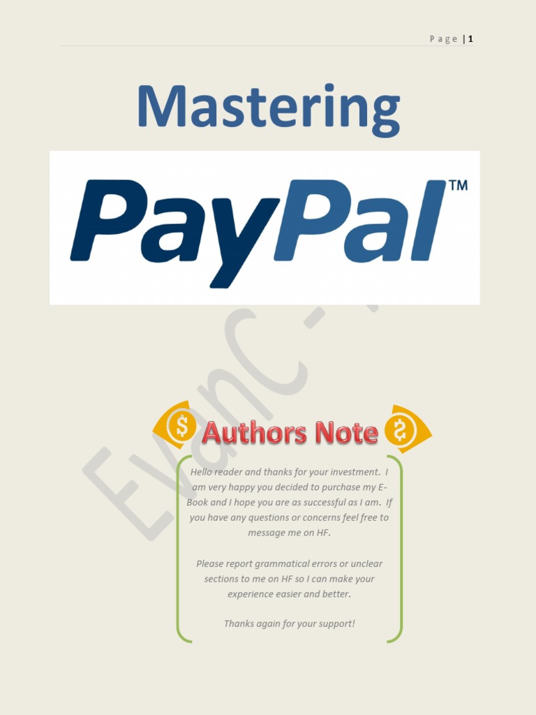 Mastering Paypal | PDF | Pay Pal | Computing