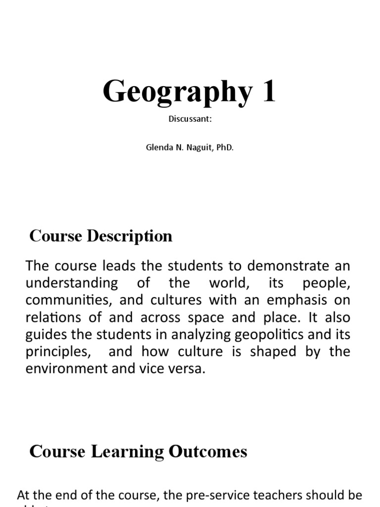 Geography 1 - 1 | PDF | Geography | Ptolemy