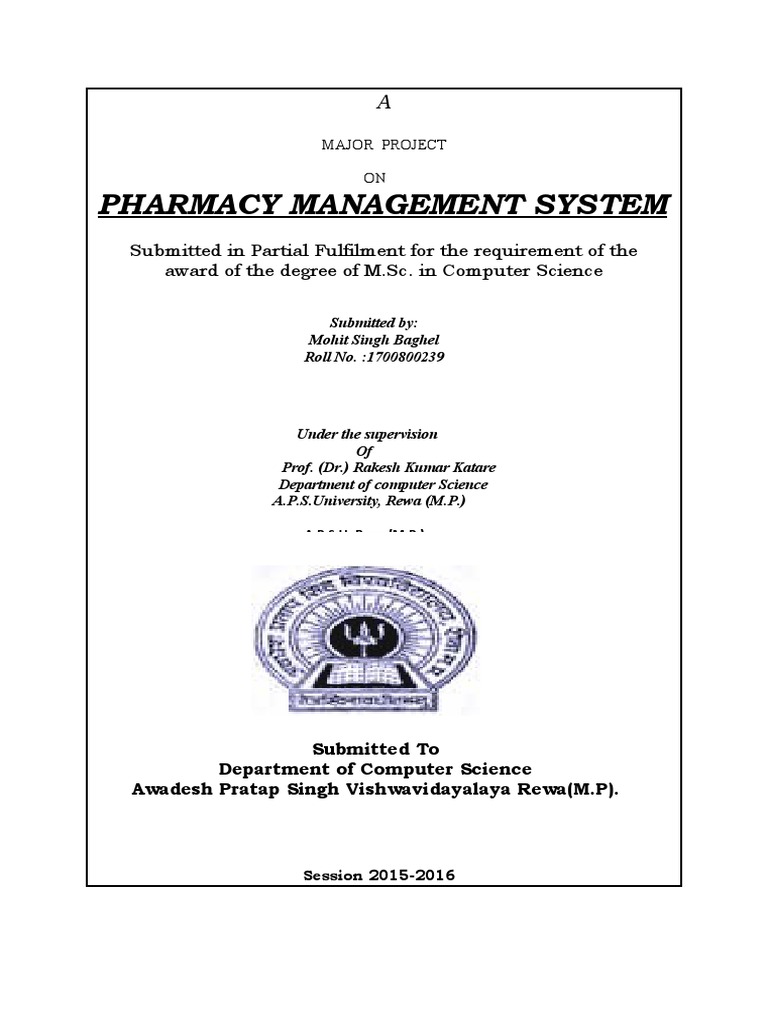 Pharmacy Management System | PDF