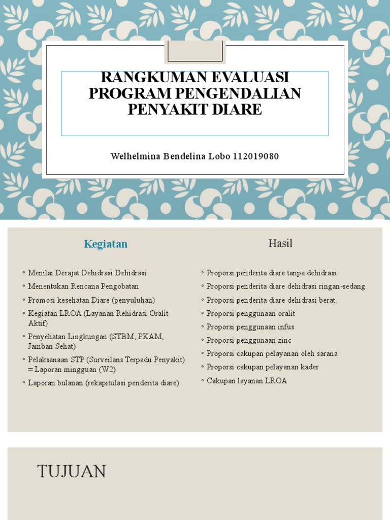 Rangkuman Evaluasi Program Pengendalian Penyakit Diare Pada Balita | PDF | Kesehatan Holistik