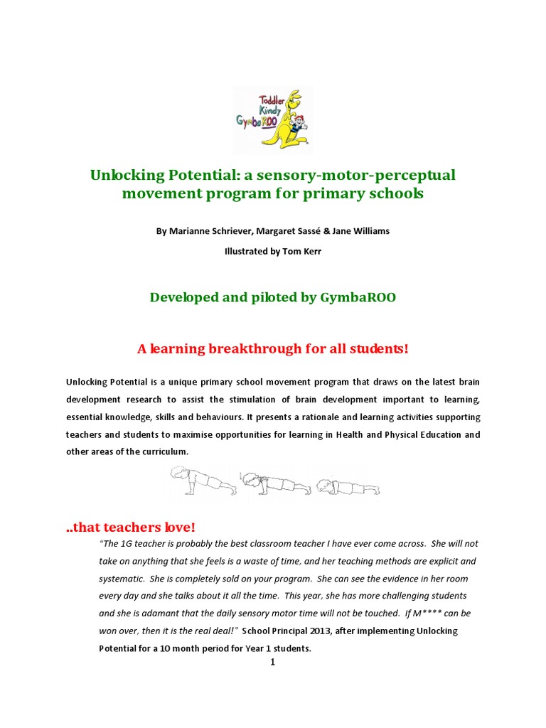 Unlocking Potential: A Sensory-Motor-Perceptual Movement Program For ...