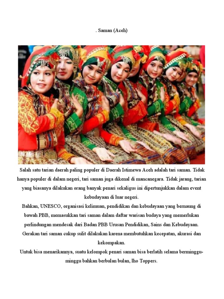Tarian Tradisional Indonesia yang Terkenal | PDF | Seni