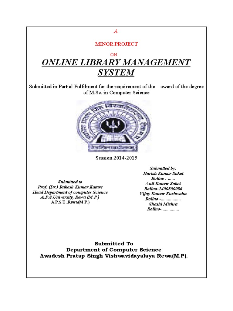 Online Library Management System | PDF