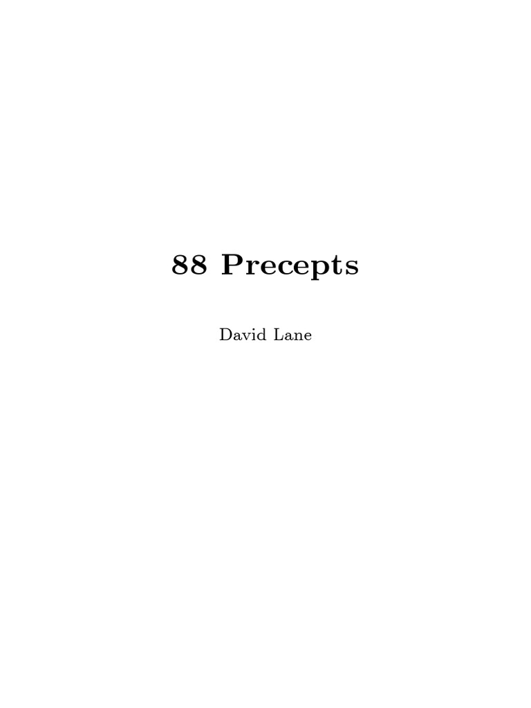 88 Precepts: David Lane | PDF | Interest | Race (Human Categorization)