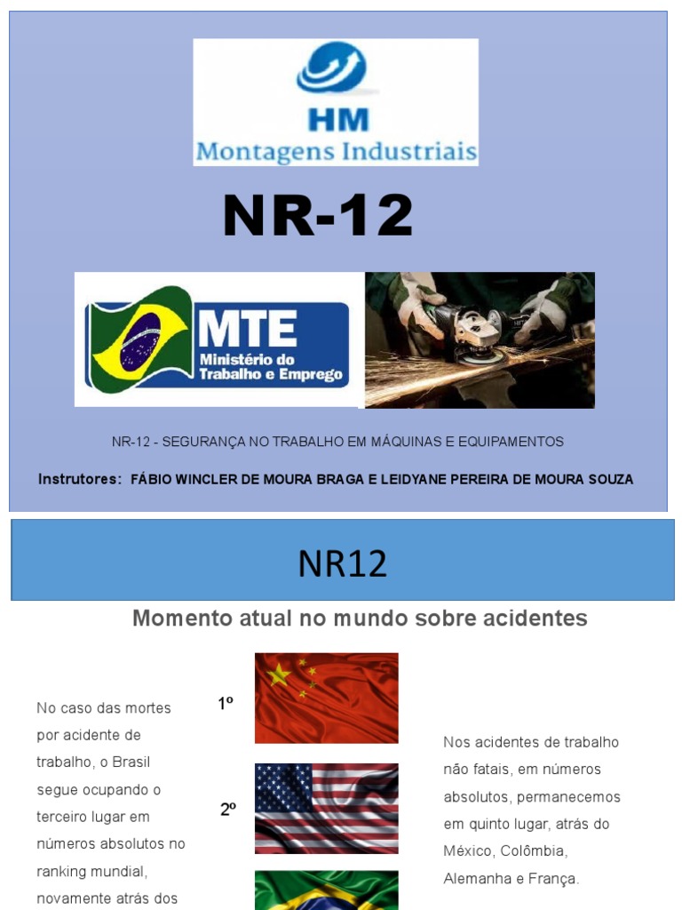 Treinamento NR-12: Segurança em Máquinas | PDF | Madeira | Máquinas