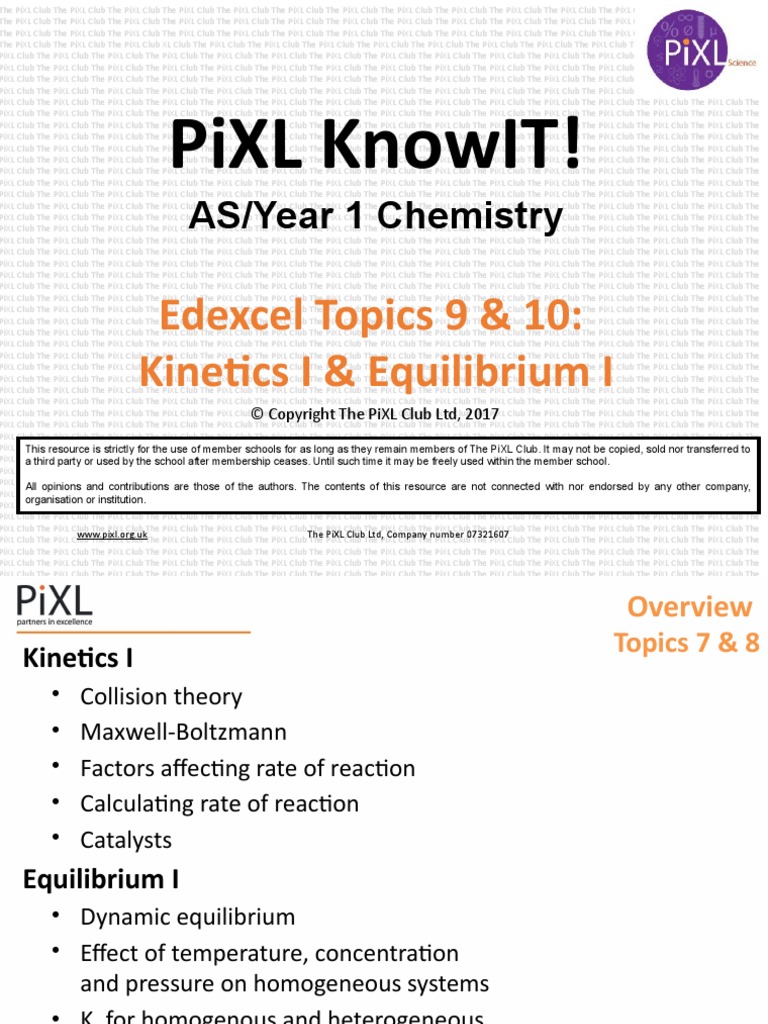 Edexcel - Chemistry - Topics 9 & 10 - KnowIT - AS - A Level | PDF ...