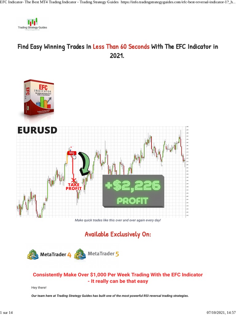 EFC Indicator - The Best MT4 Trading Indicator - Trading Strategy ...