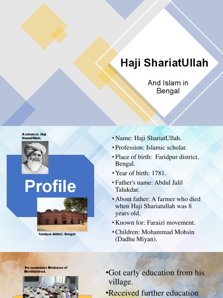 Haji Shariatullah | PDF | Abrahamic Religions | Islamic Branches