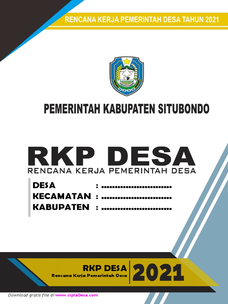 Contoh Dokumen RKP Desa 2021 | PDF