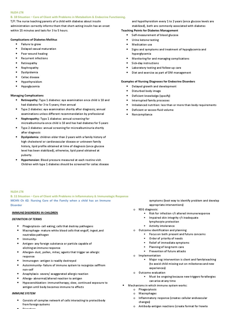 Diabetes and Immune Disorders in Children | PDF | Immune System ...