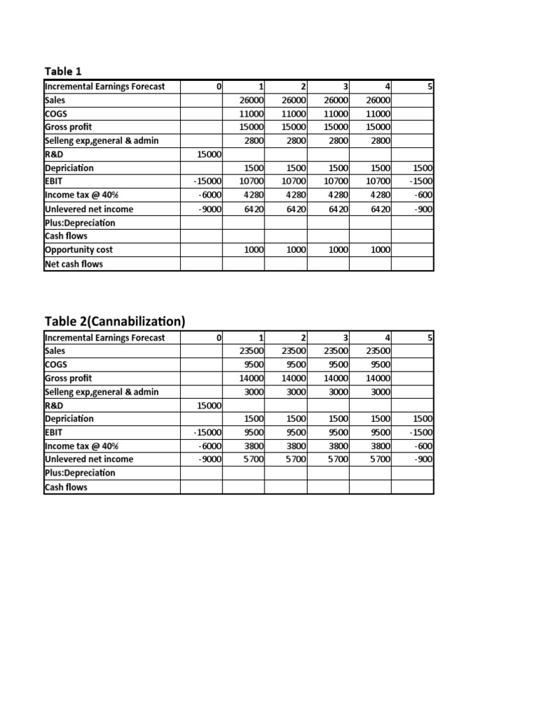 Incremental Earnings & Cash Flow Analysis | PDF | Finance & Money ...